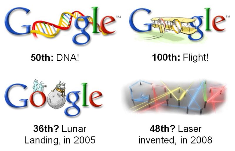 Those Special Google Logos, Sliced & Diced, Over The Years