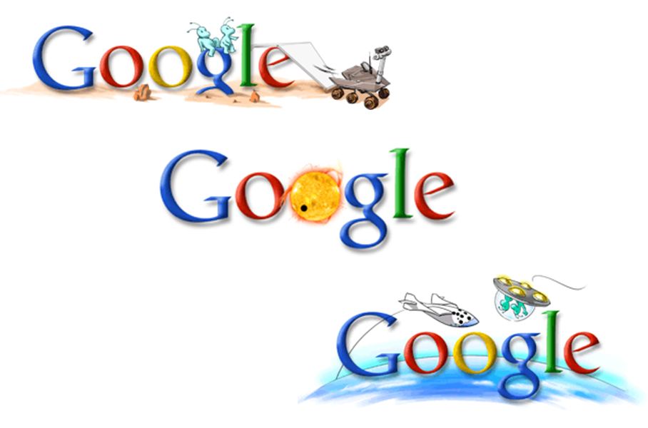 Those Special Google Logos, Sliced & Diced, Over The Years