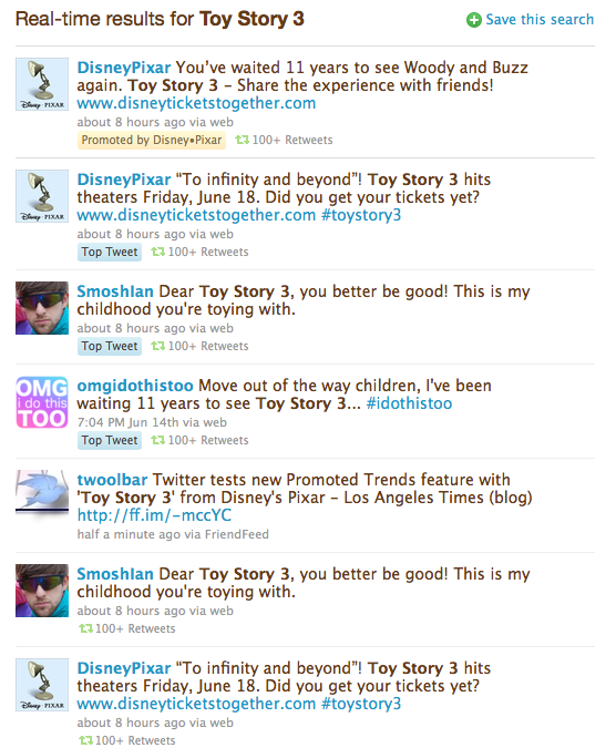 First Promoted Twitter Trend For Toy Story 3 Aims To Infinity And Beyond!