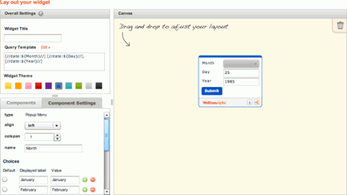 Wolfram|Alpha Query Widget Builder