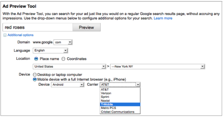 AdWords Preview Tool Gets Mobile-Focused Facelift