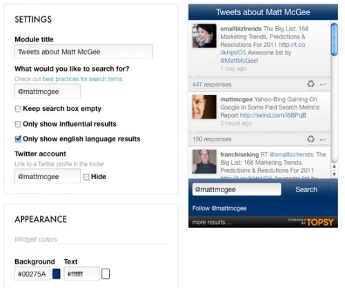 Topsy Launches Brand-Friendly Twitter Widgets