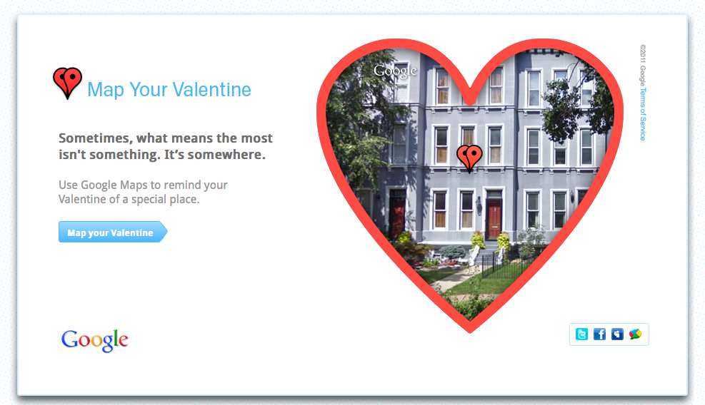 Google Wants You To "Map Your Valentine"