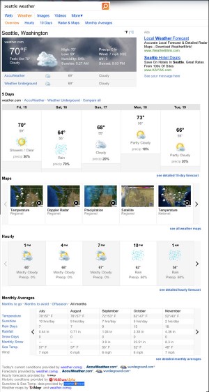 Forecast: Expanded Weather Coverage On Bing