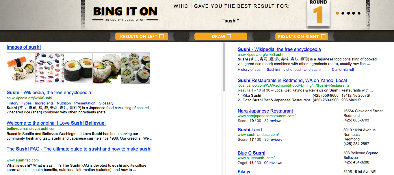 Bing Offers Own Version Of "Pepsi Challenge" Against Google: "Bing It On"