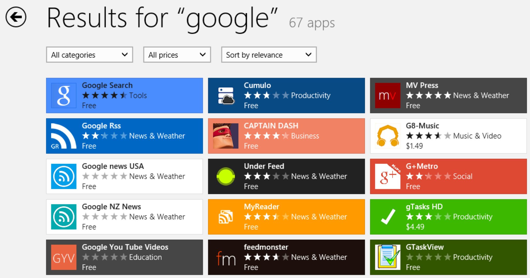 Sorry, Microsoft Surface Users: No Google Search App For You