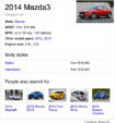 Google Adds Cars To Knowledge Graph