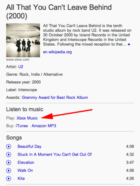 Bing Now Searches Music That You Can Listen & Play On Xbox Music