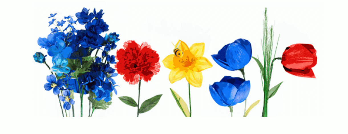 Vernal Equinox Marked With A Google Logo To Welcome The First Day Of Spring