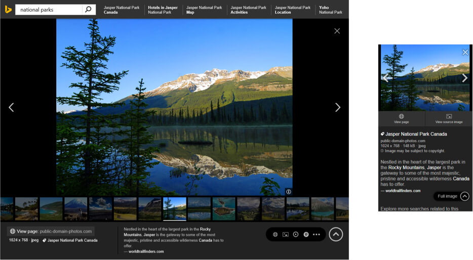 Bing Image Search Redesigned To Add More Image Details To The Results