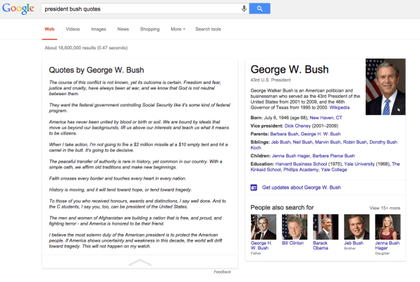 Google Now Shows Quotes For Famous People Without Sourcing Them