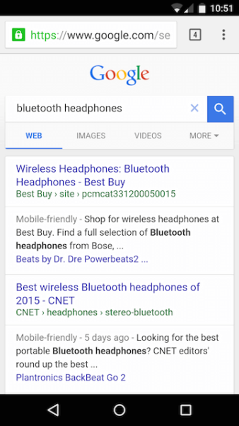 Google Tests New Mobile Interface, With New Top Design