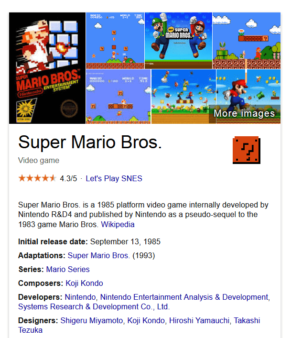 Super Mario Brothers Turns 30 & Scores A Google Easter Egg