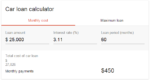 Google Is Testing A Car Loan Calculator Quick Answer Box