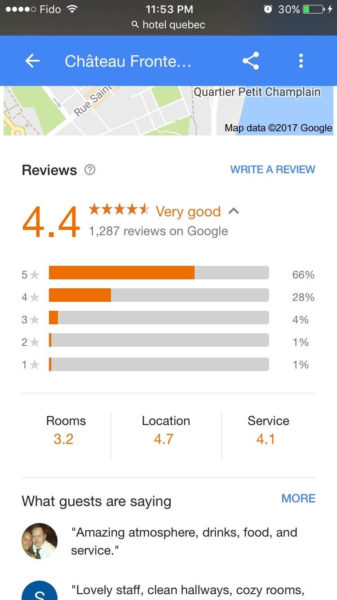 New Google test shows hotel reviews grouped by traveler type & categories