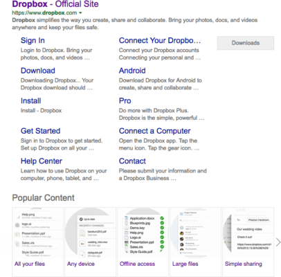 Bing adds 'Popular Content' search results snippet section