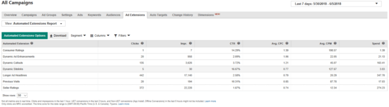 Bing Ads Automated Extensions -- formerly Annotations -- now have UI ...