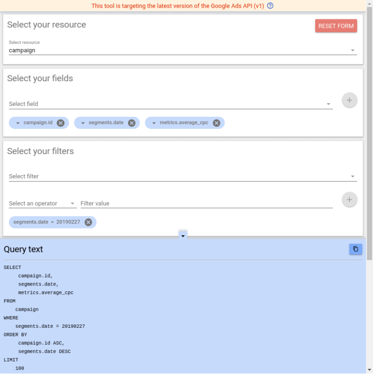 Google launches marketer-friendly Google Ads API query builder
