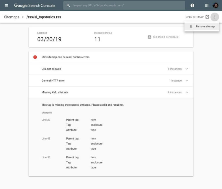Google Search Console adds new actions to sitemap report
