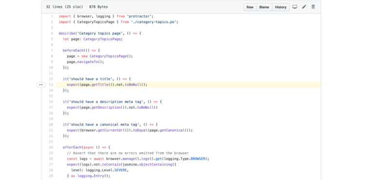 Catching SEO errors during development using automated tests