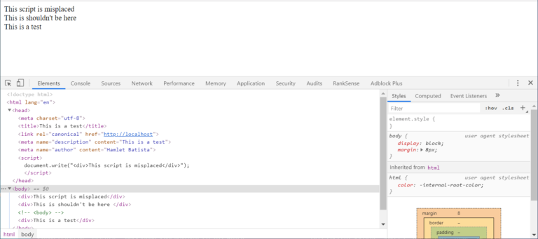 The dangers of misplaced third-party scripts