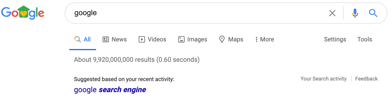 Google is suggesting searches based on users' recent activity