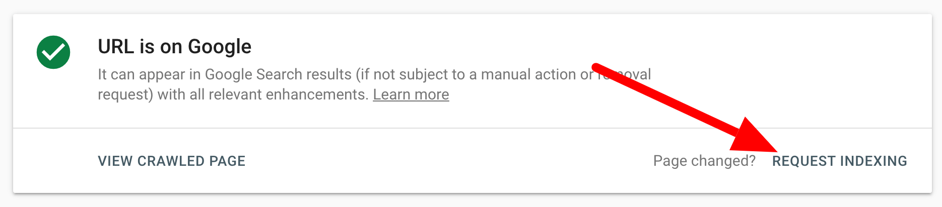 Google Search Console brings back request indexing tool