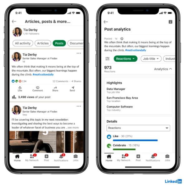 New content analytics coming soon to LinkedIn