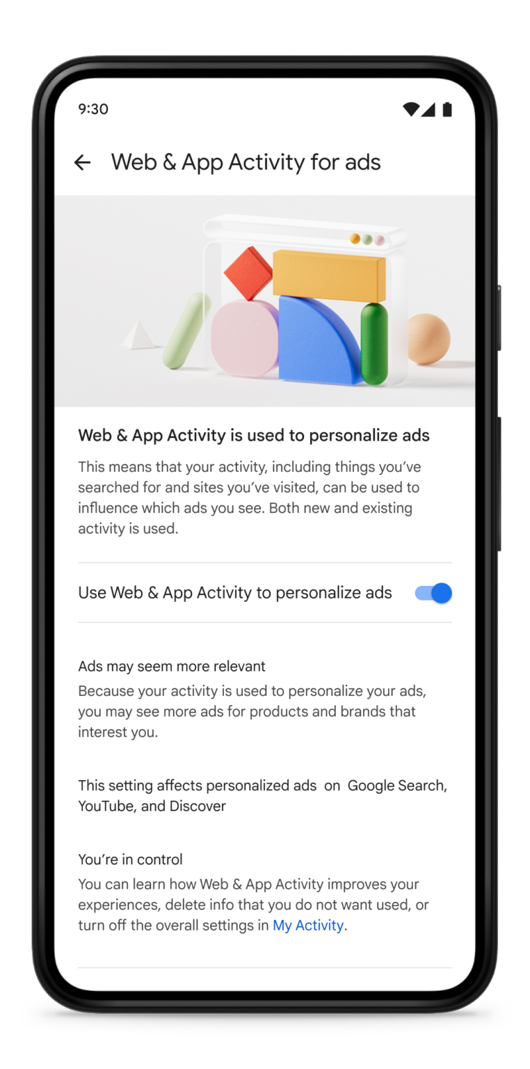 Google My Ad Center updates give users more, expanded controls