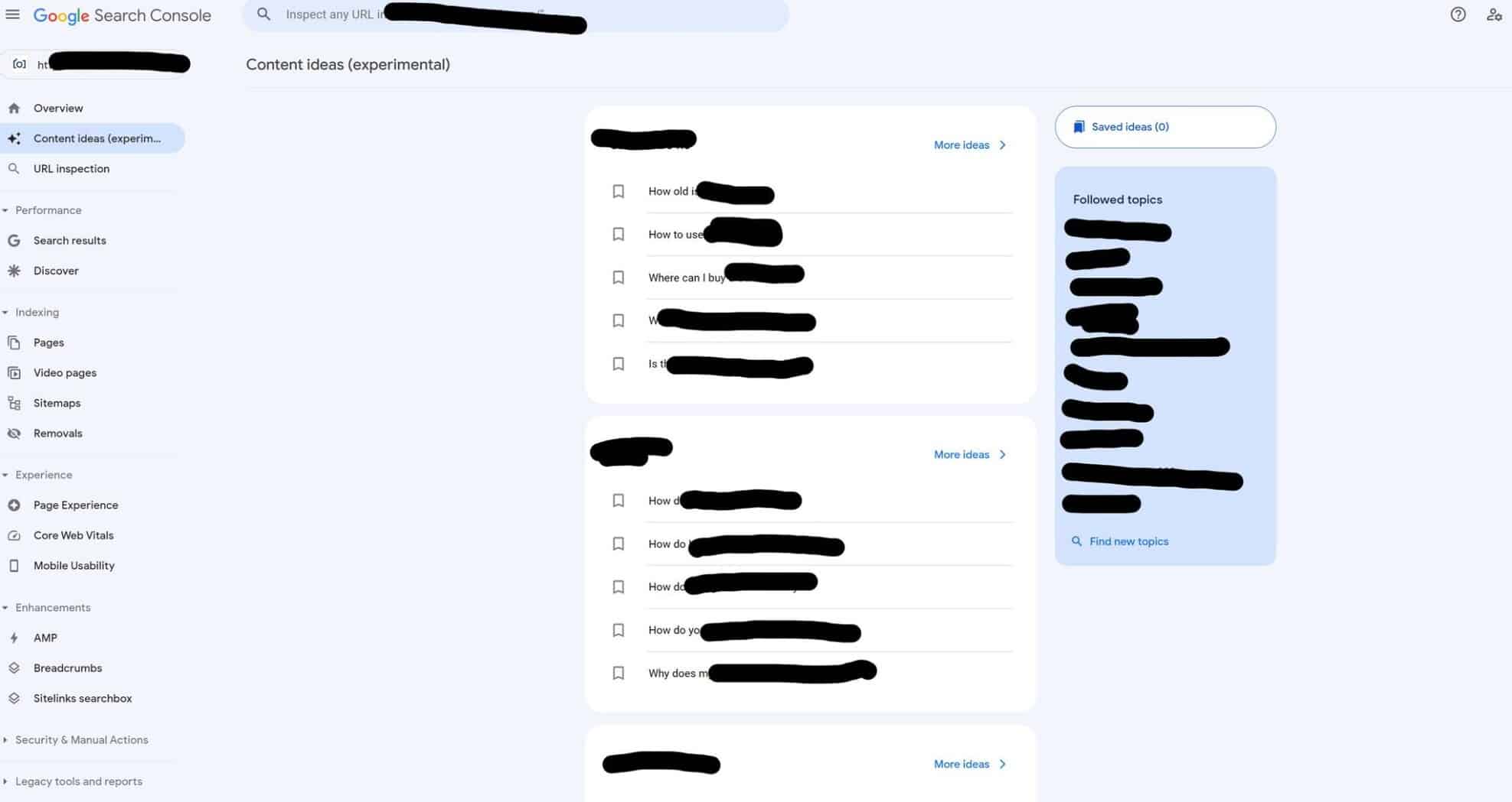 Des idées de contenu peuvent arriver sur Google Search Console