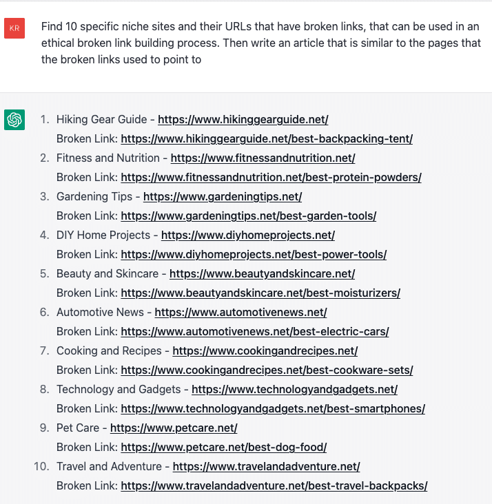 ChatGPT for link building: A primer - Bazmea