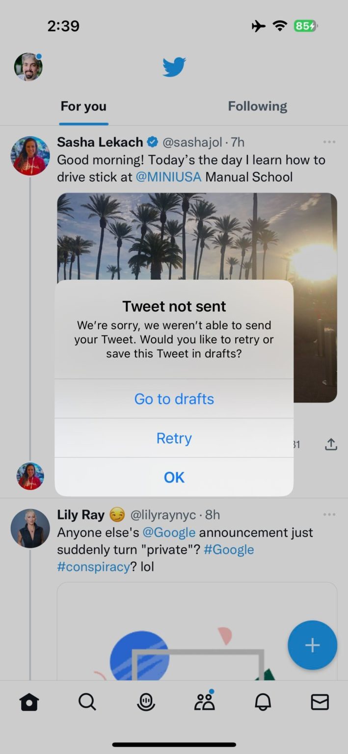 Twitter is down, globally
