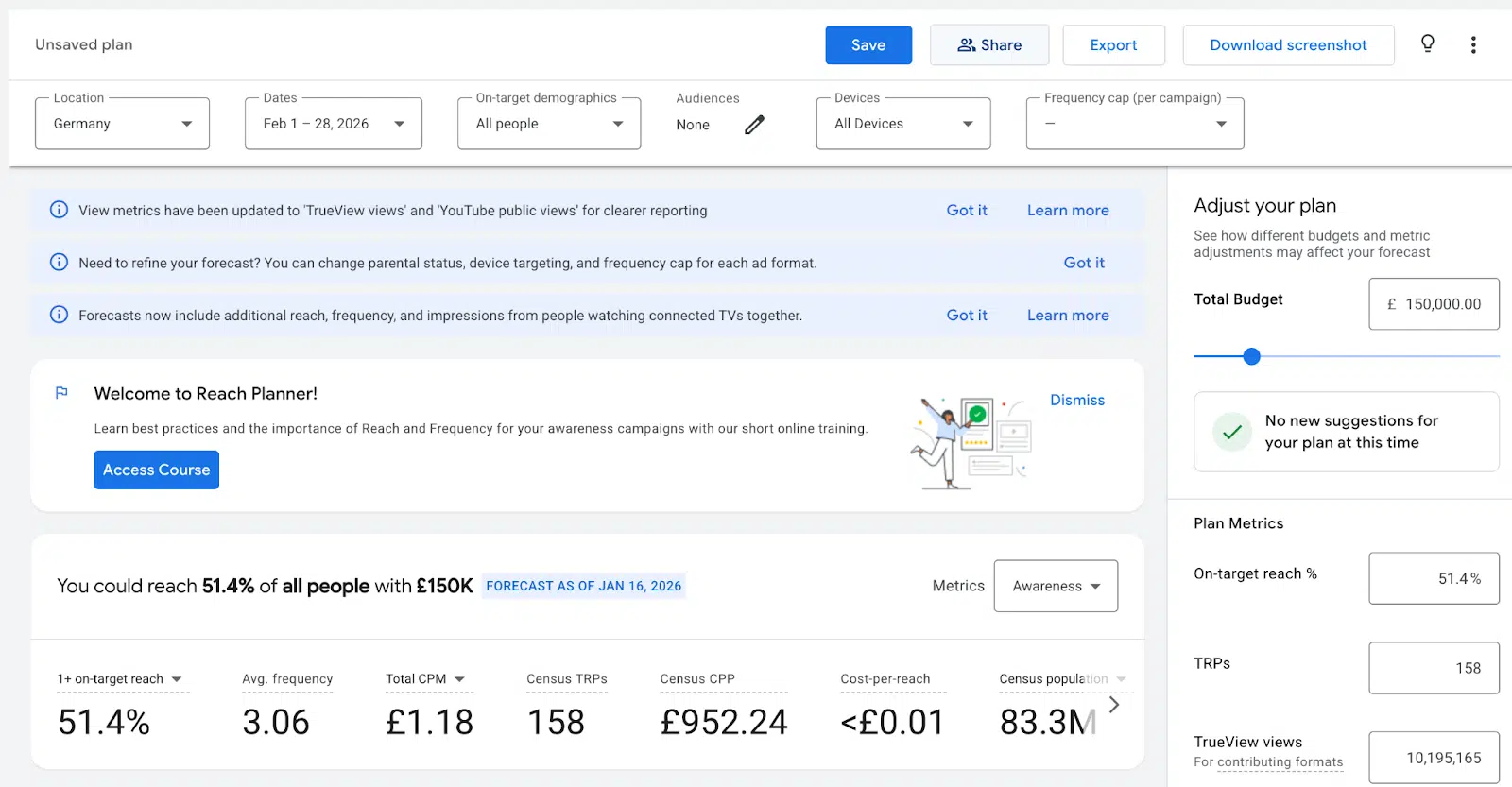 How to use Google Ads Performance Planner and Reach Planner
